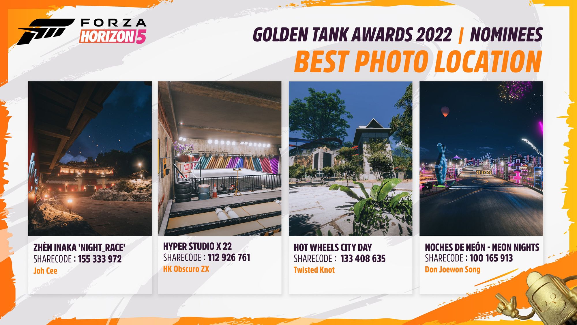 Forza Horizon 5 Golden Tank Awards