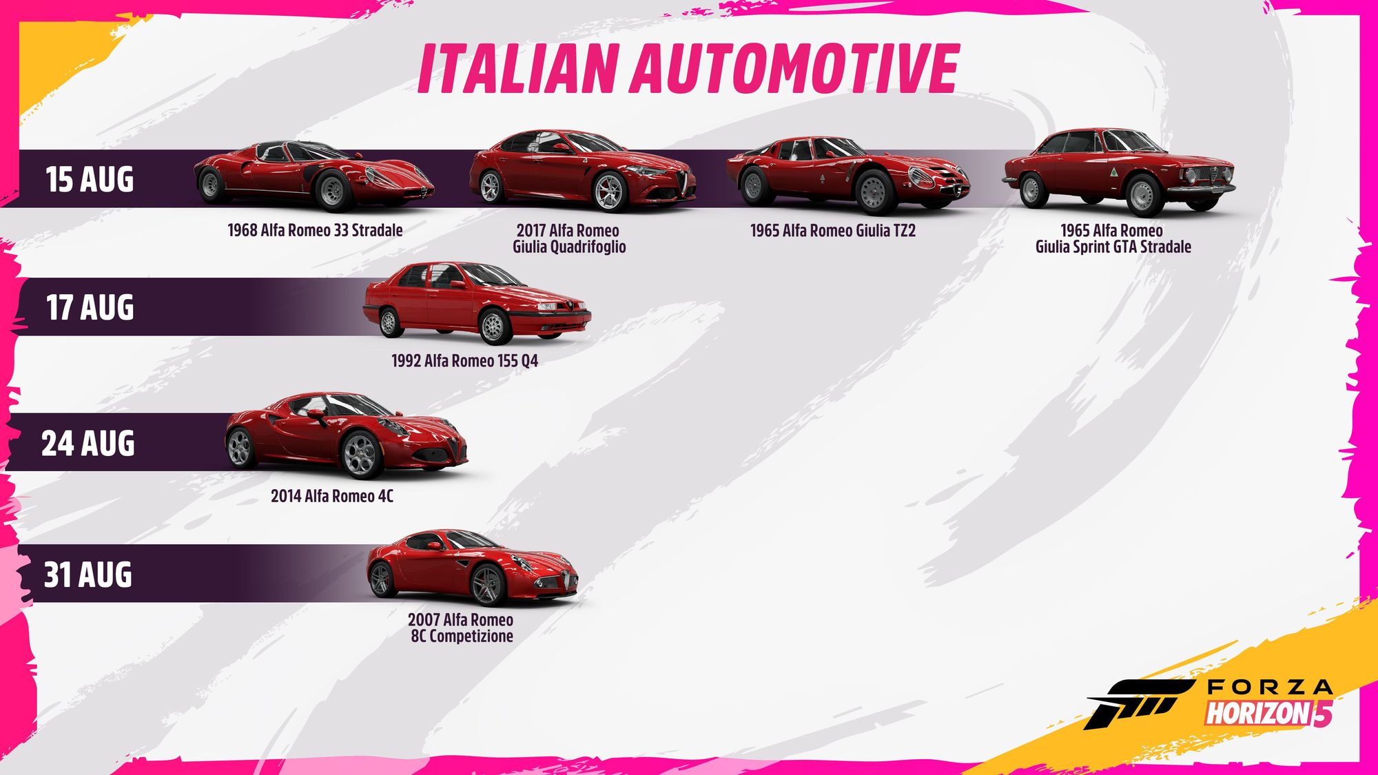 Discover Italian Automotive in Forza Horizon 5