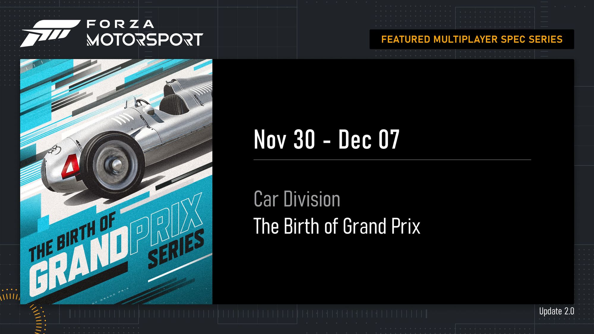Featured Multiplayer: Spec Events – The Birth of Grand Prix