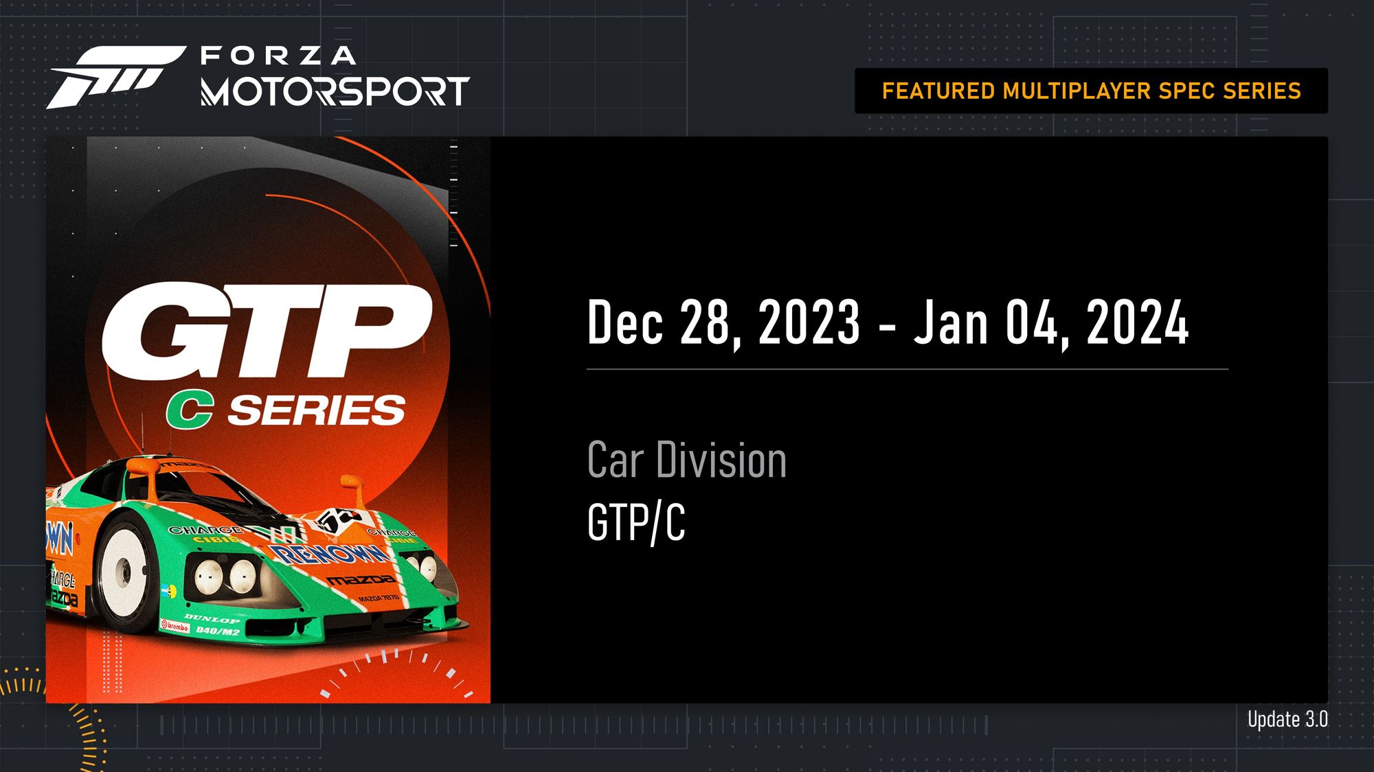 Spec Events – GTP/C Series