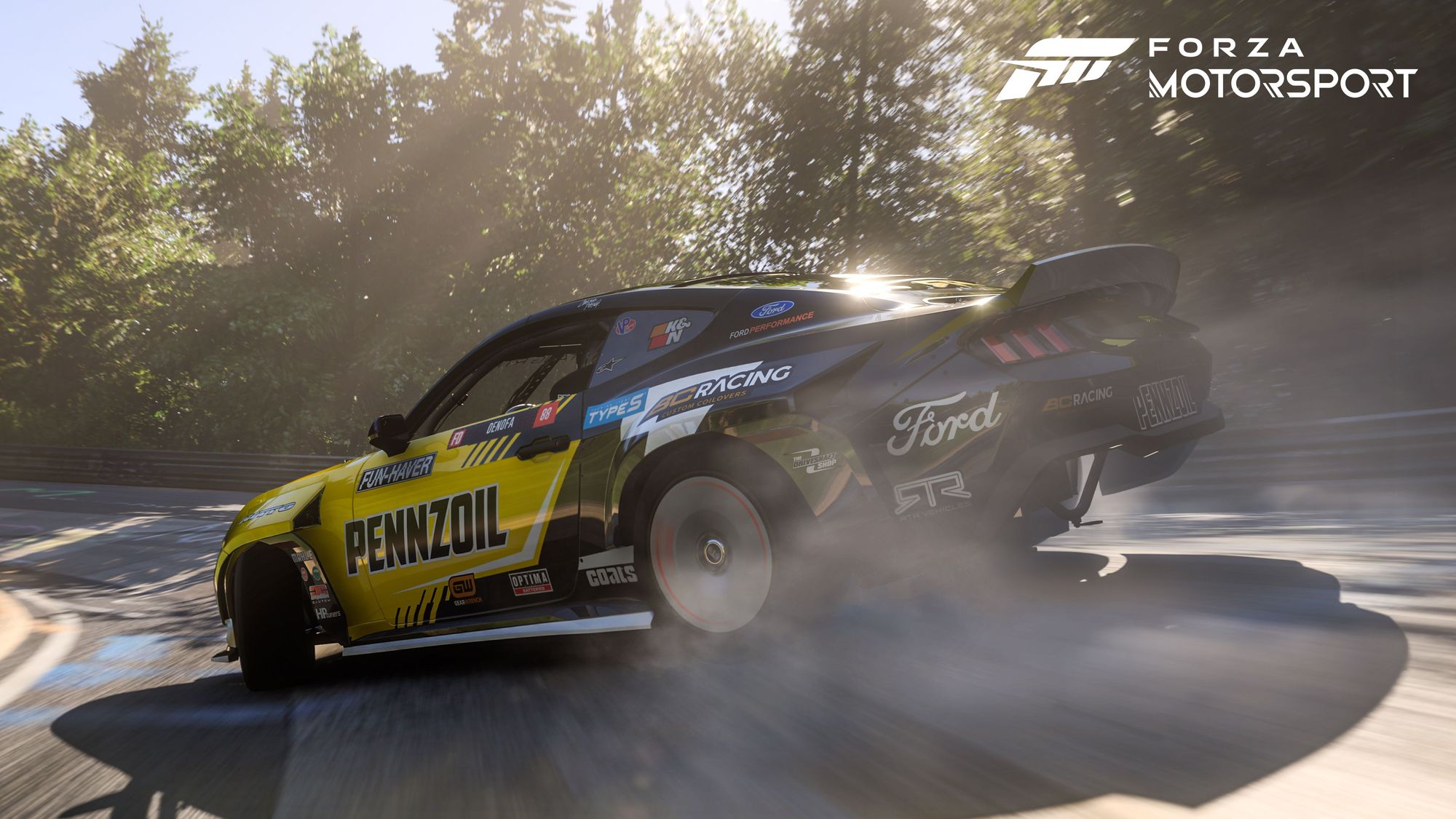 Drift Pony Cars on Sunset Peninsula in Forza Motorsport