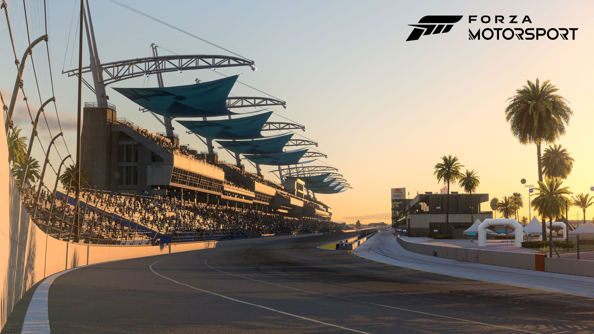 Drift Pony Cars on Sunset Peninsula in Forza Motorsport