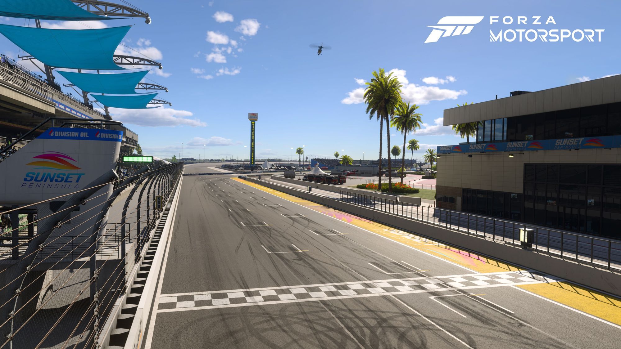 Drift Pony Cars on Sunset Peninsula in Forza Motorsport