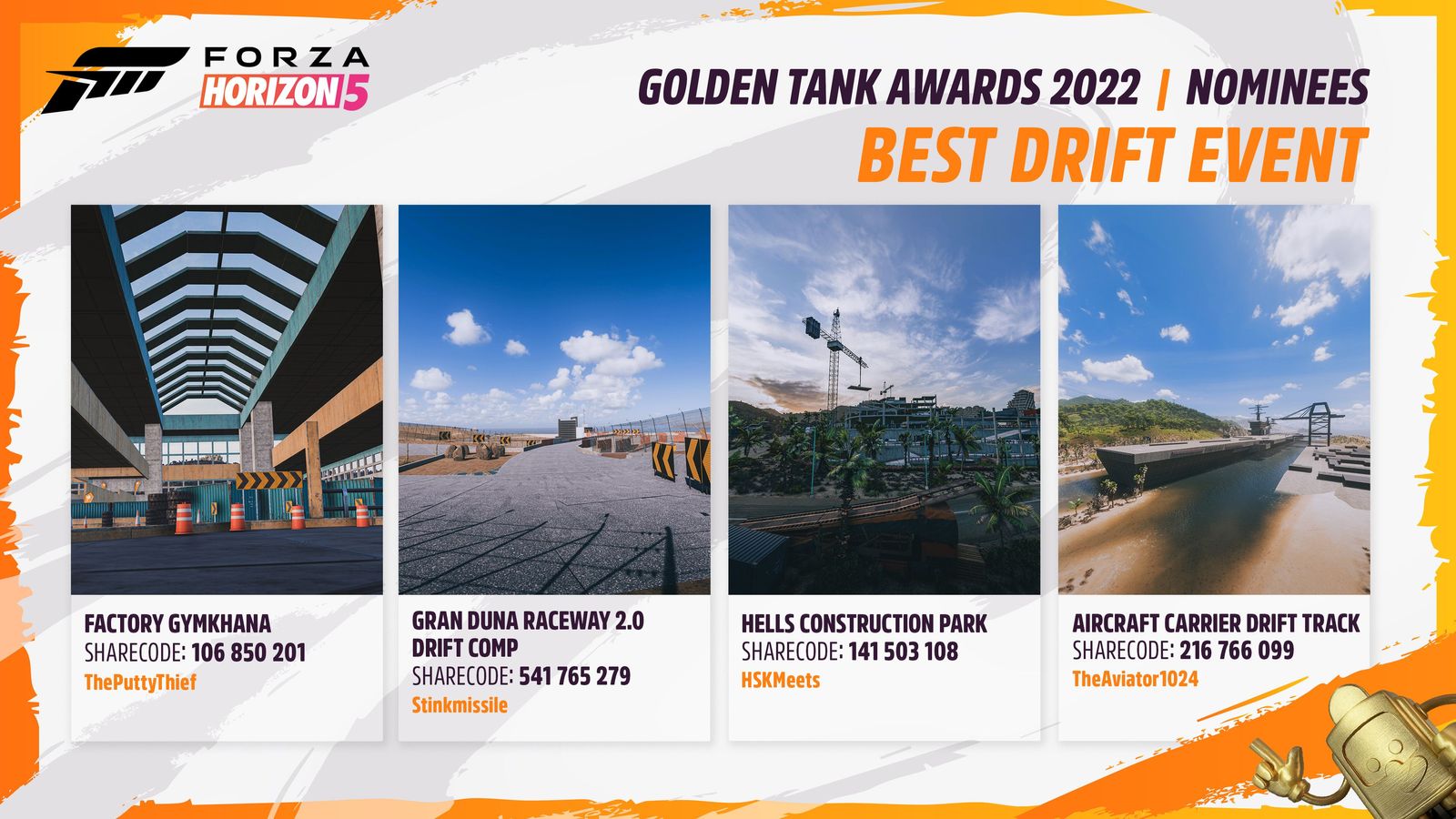 Forza Horizon 5 Golden Tank Awards