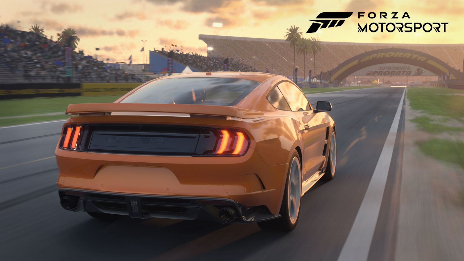 Drift Pony Cars on Sunset Peninsula in Forza Motorsport